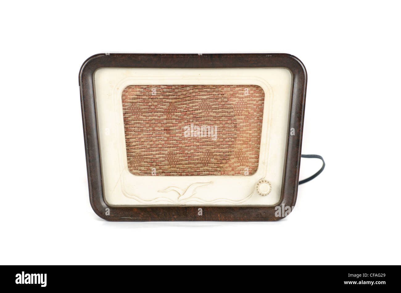 Woman listen and radio Cut Out Stock Images & Pictures - Alamy