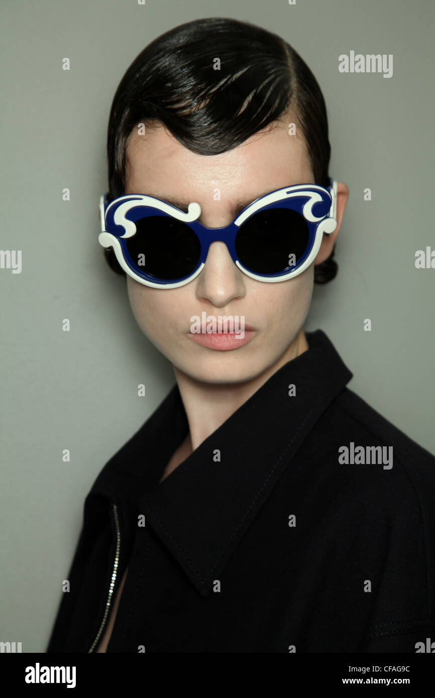 Prada Backstage Milan Ready to Wear Spring Summer 2011 Stock Photo - Alamy