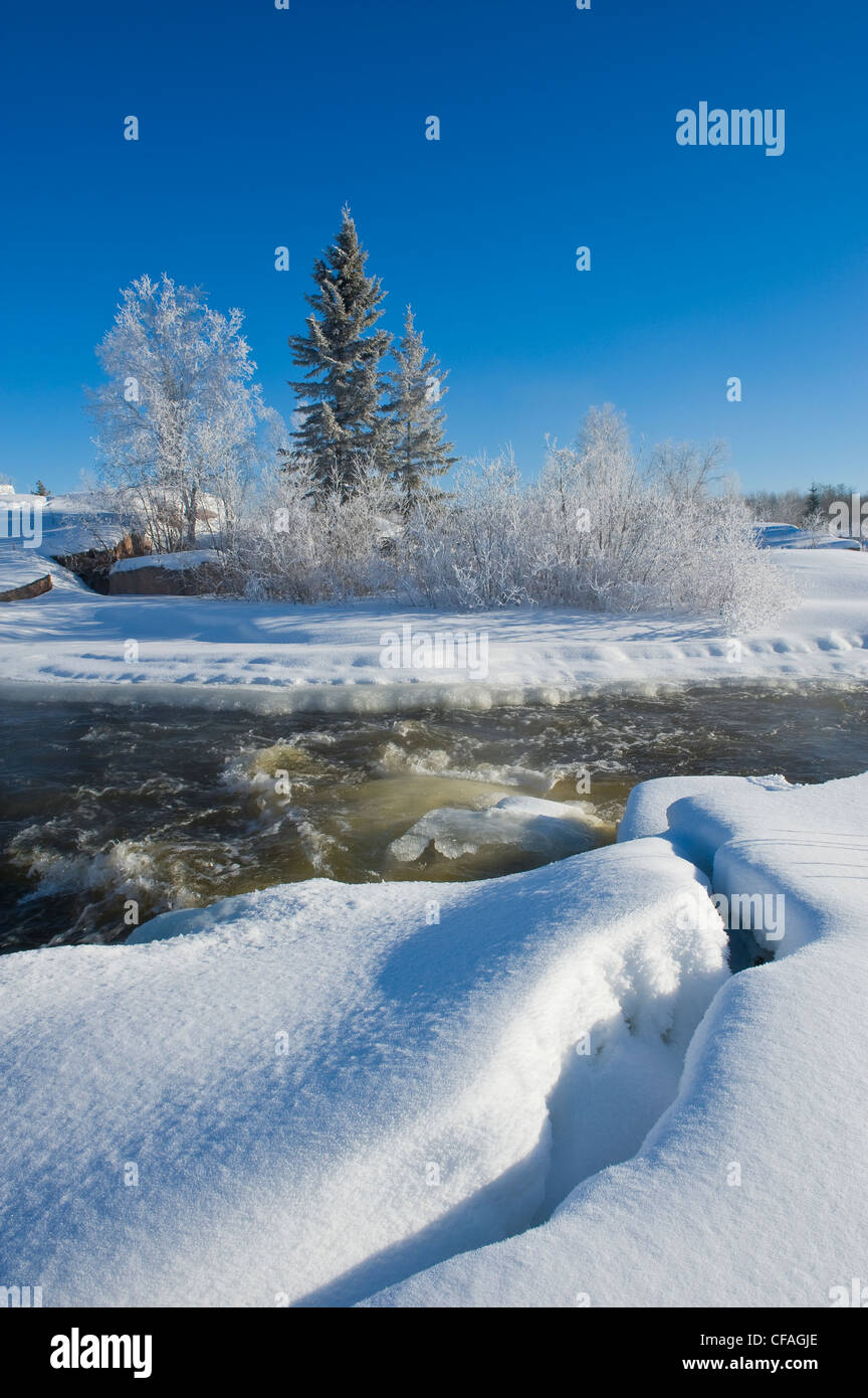winter along the Pinawa Channel, near Pinawa, Manitoba, Canada Stock ...