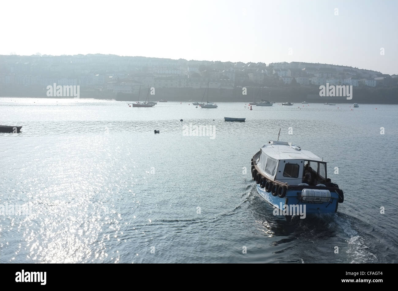 The Flushing ferry that runs between Flushing and Falmouth in Cornwall ...