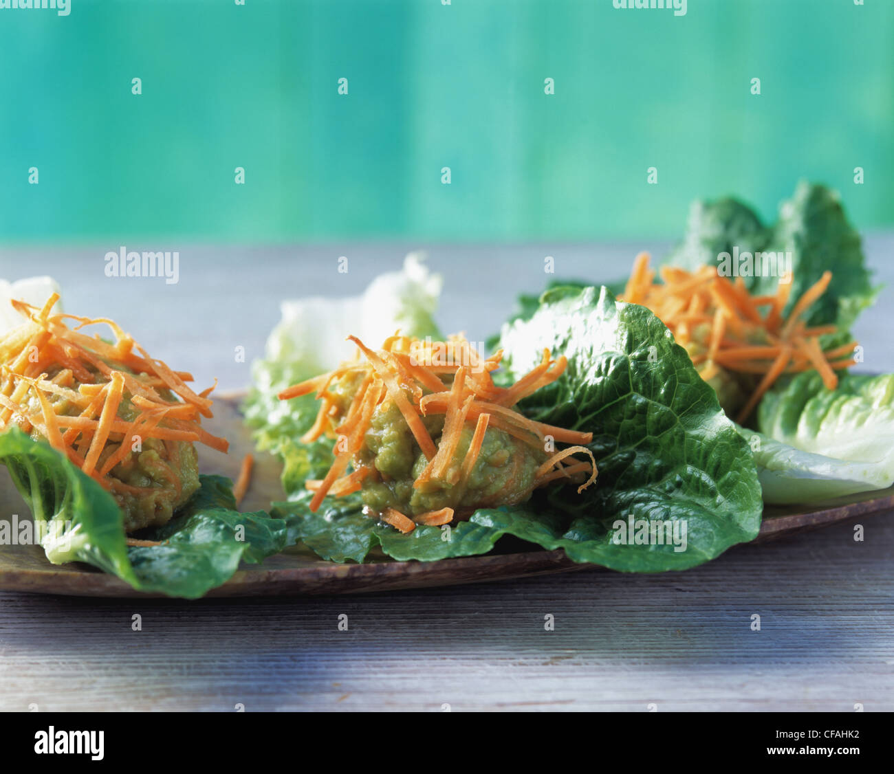 Avocado balls with salad - Ghana Stock Photo - Alamy