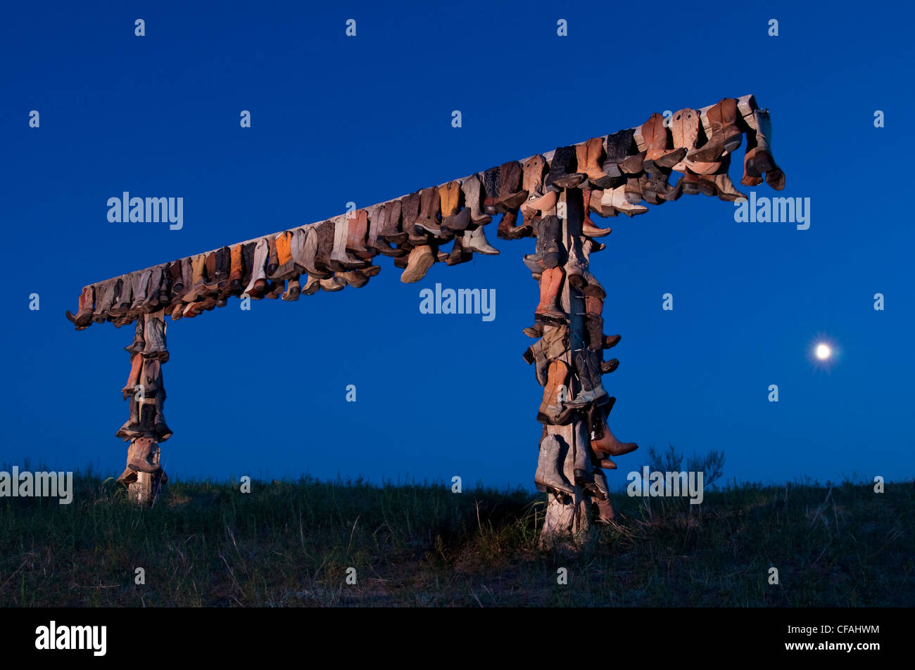 Old Cowboy Boots, Great Sand Hills near Sceptre, Saskatchewan, Canada ...