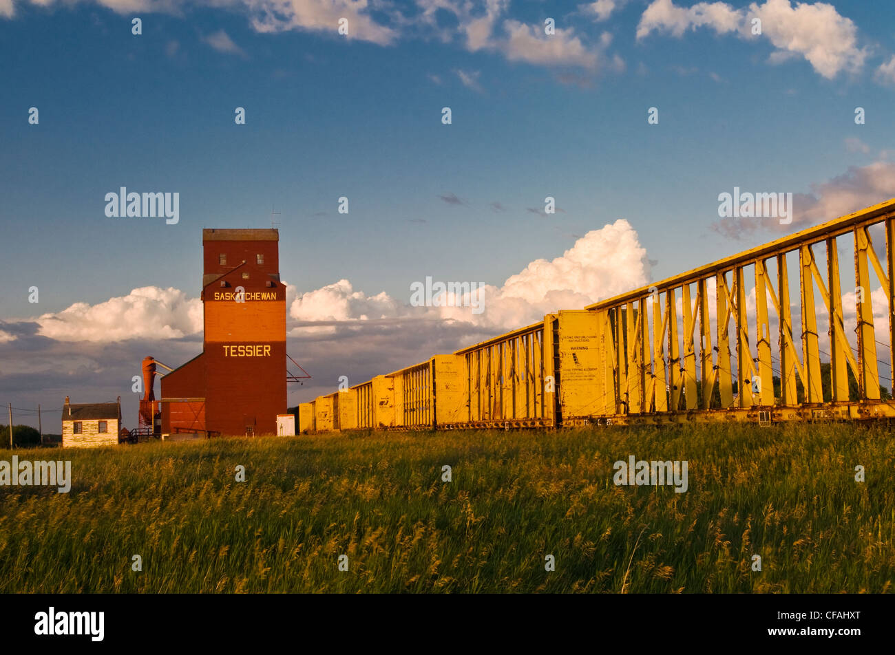 Prairie grain elevator, Tessier, Saskatchewan, Canada Stock Photo - Alamy