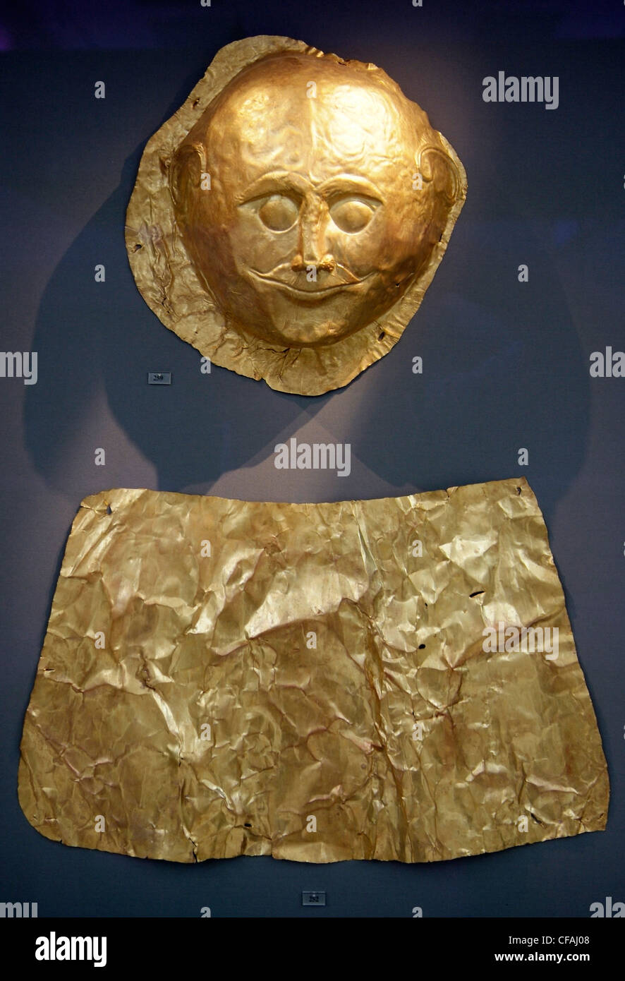 Athens The National Archaeological Museum Mycenae gold death mask Stock ...