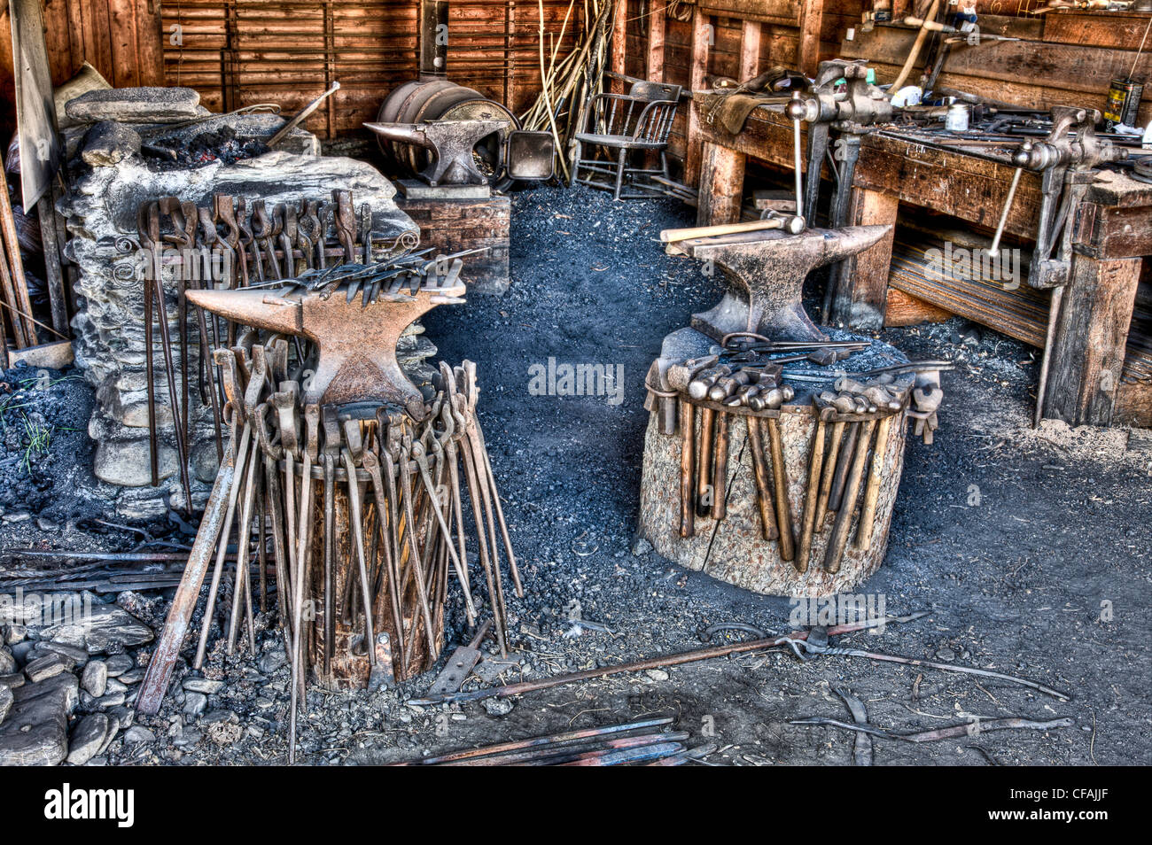 Blacksmith shop interior hi-res stock photography and images - Alamy