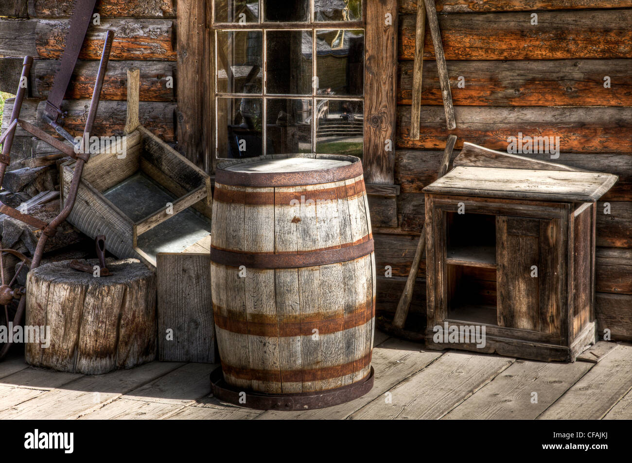 Gold Rush scene in Barkerville, British Columbia, Canada Stock Photo ...
