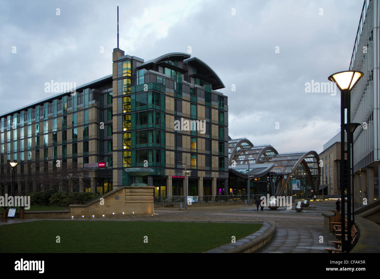 Modern Buildings in Sheffield city center includes Winter gardens ...