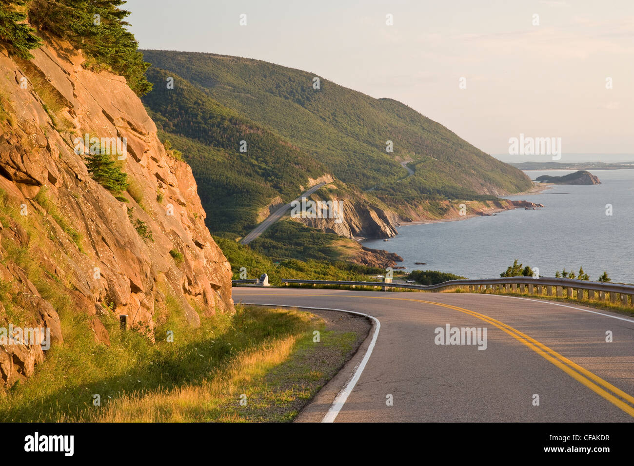 View of Cabot Trail at Cap Rouge, Cape Breton Highlands National Park ...