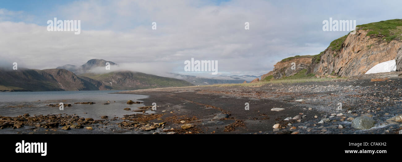 Panoramic view of Ramah Bay, Torngat Mountains National Park, Labrador ...