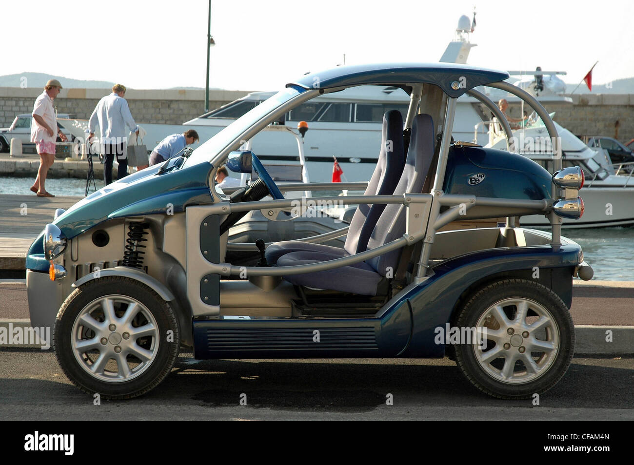 Unusual Smart car parked alongside the harbour in St Tropez, South of ...