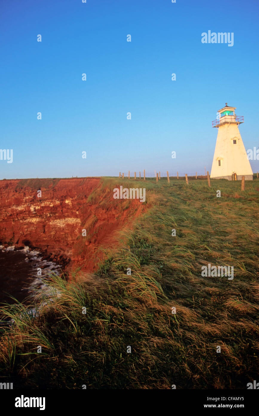 Cape Tryon Lighthouse on the coast of Prince Edward Island, Canada ...