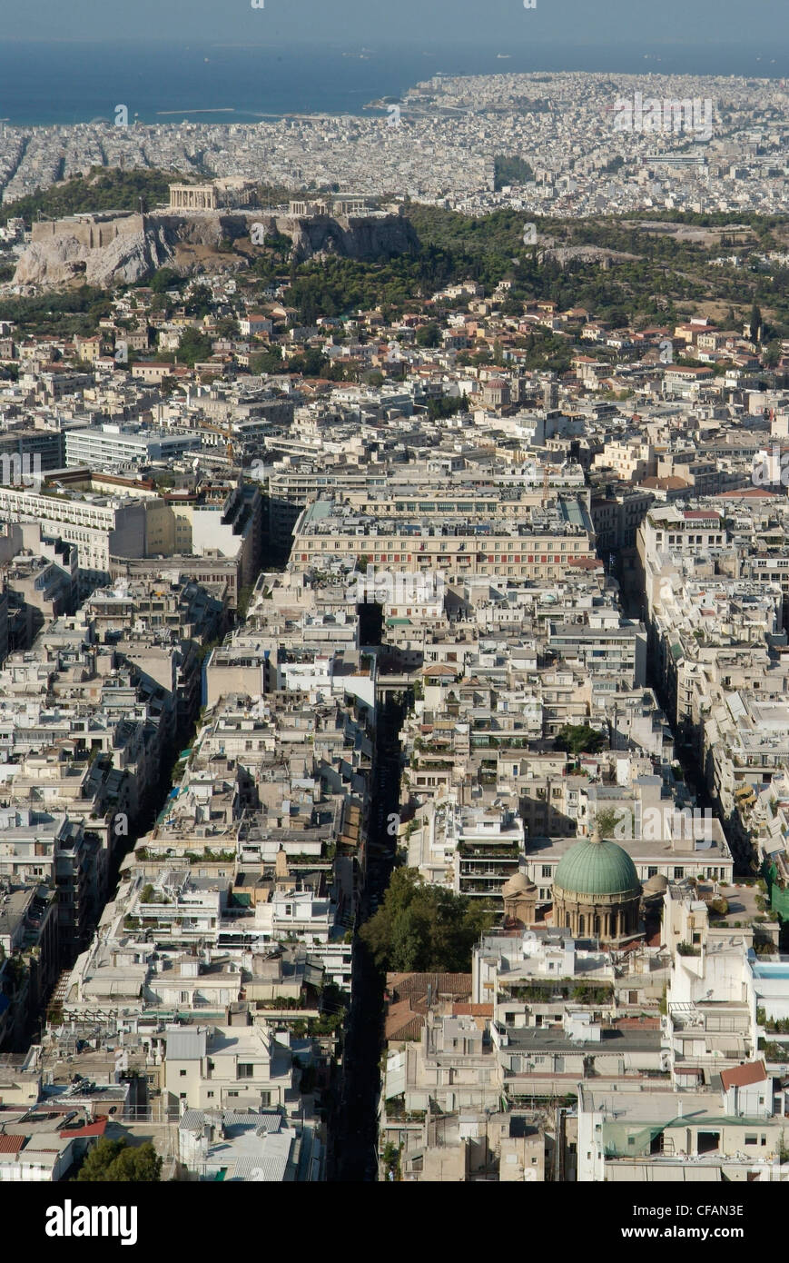Athens Lykavittos Hill view of Athens from the peak Stock Photo - Alamy