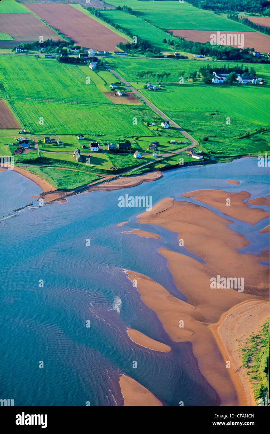 Aerial view of Cape Traverse, Prince Edward Island, Canada Stock Photo ...