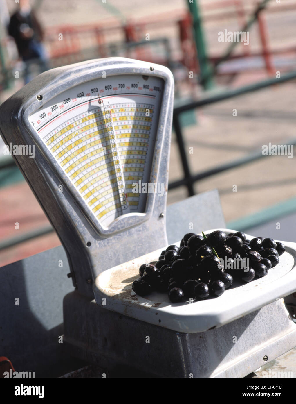 Olive on a scale hi-res stock photography and images - Alamy