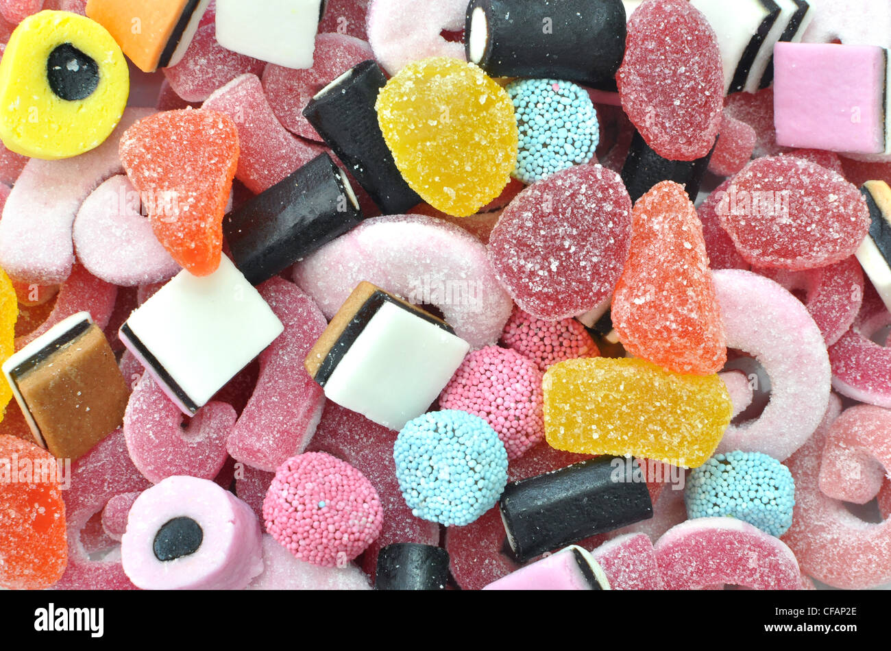 Sugar coated coloured sweets background Stock Photo - Alamy