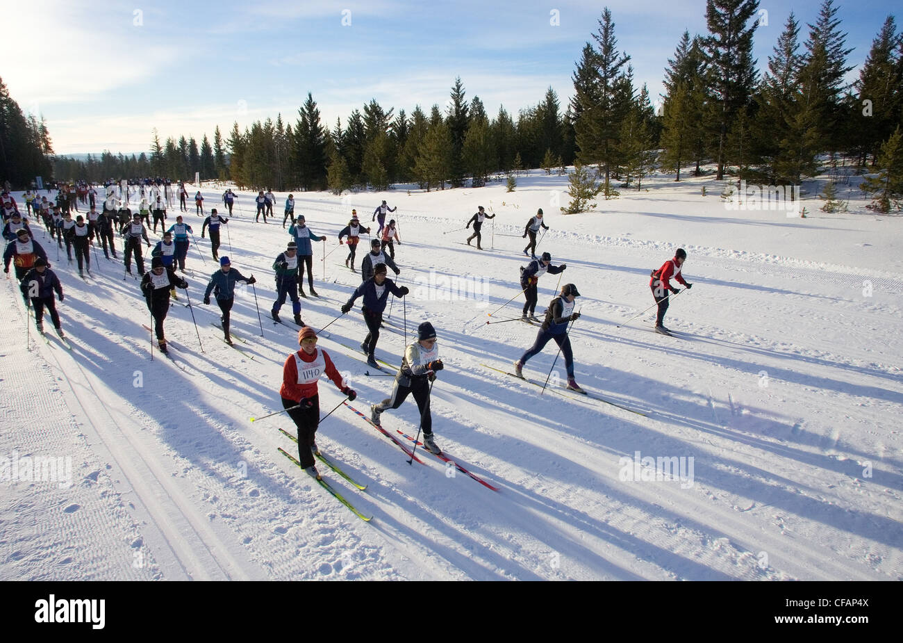 Cross-country skiing marathon in 100 Mile House, South Cariboo region ...