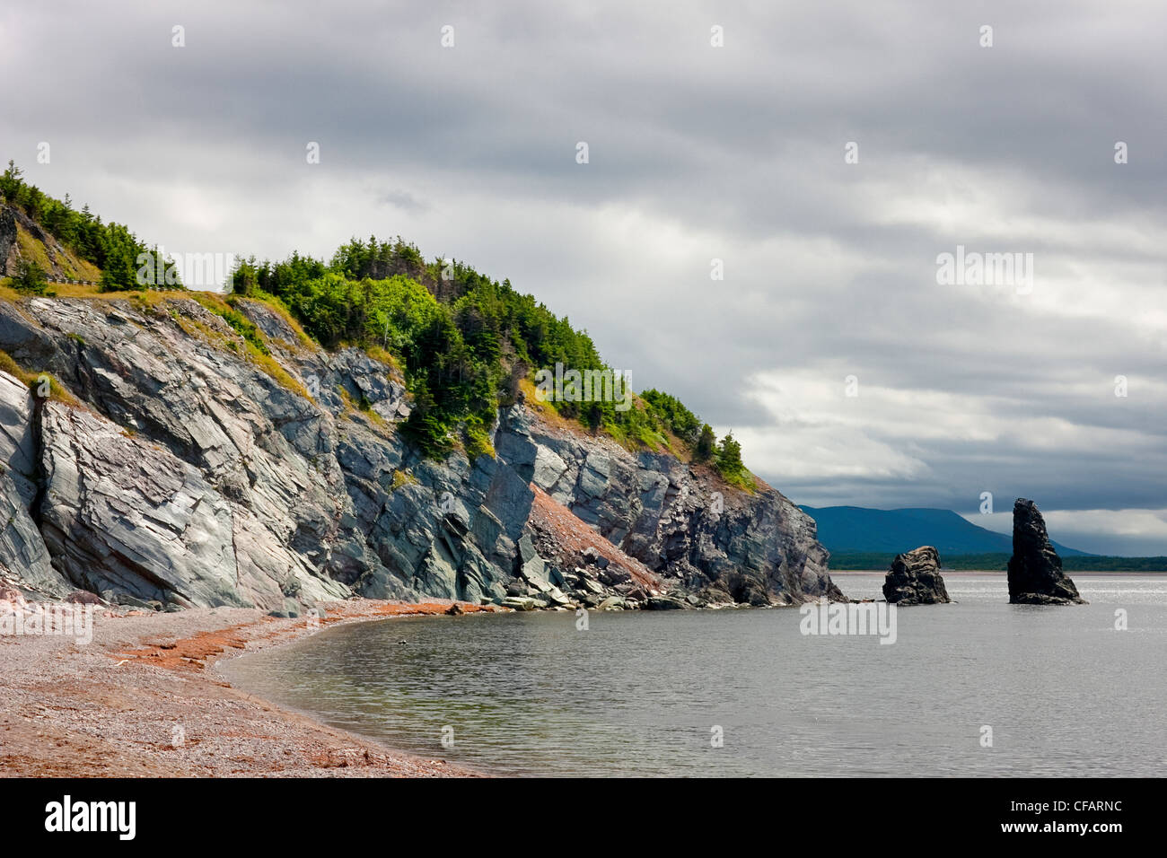 Beach at Cap Rouge in Highlands National Park, Cape Breton, Nova Scotia ...