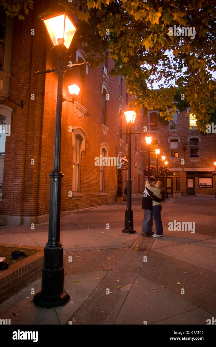 Old style street lights create romantic air Stock Photo - Alamy