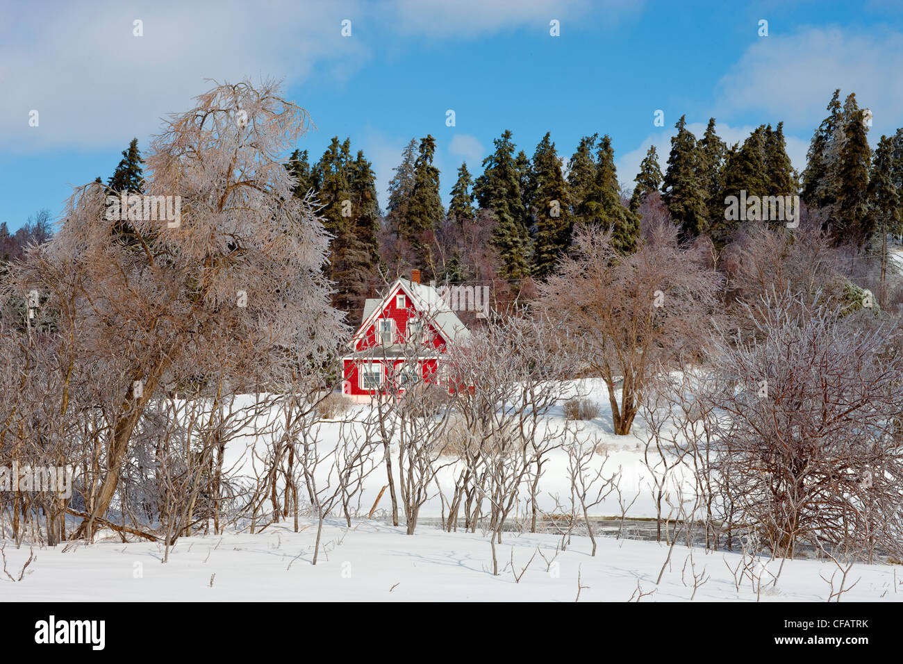 Edward Winter Period Vintage New England Brick House In Winter Poster