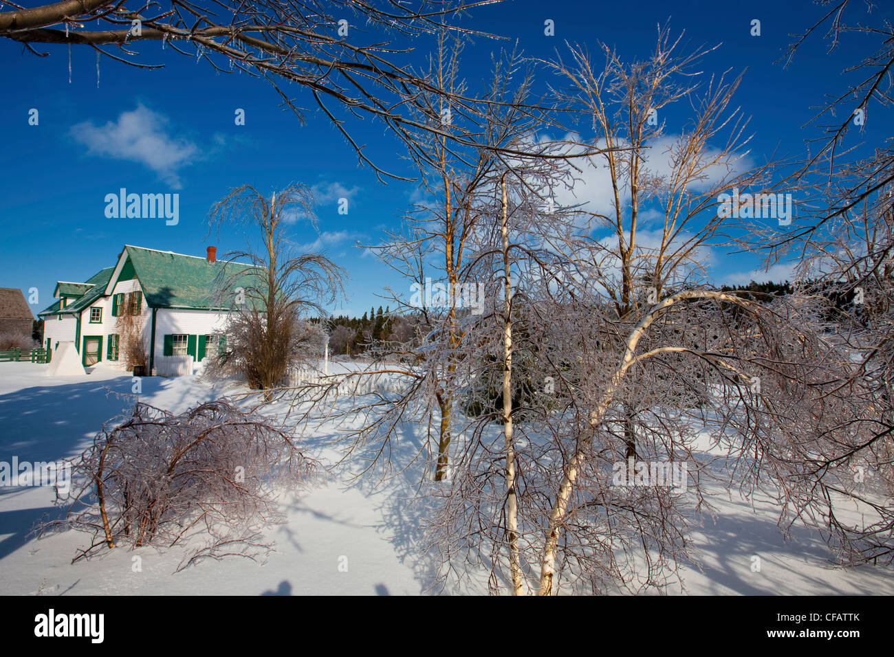 Silver thaw winter Anne Green Gables House Green Stock Photo - Alamy