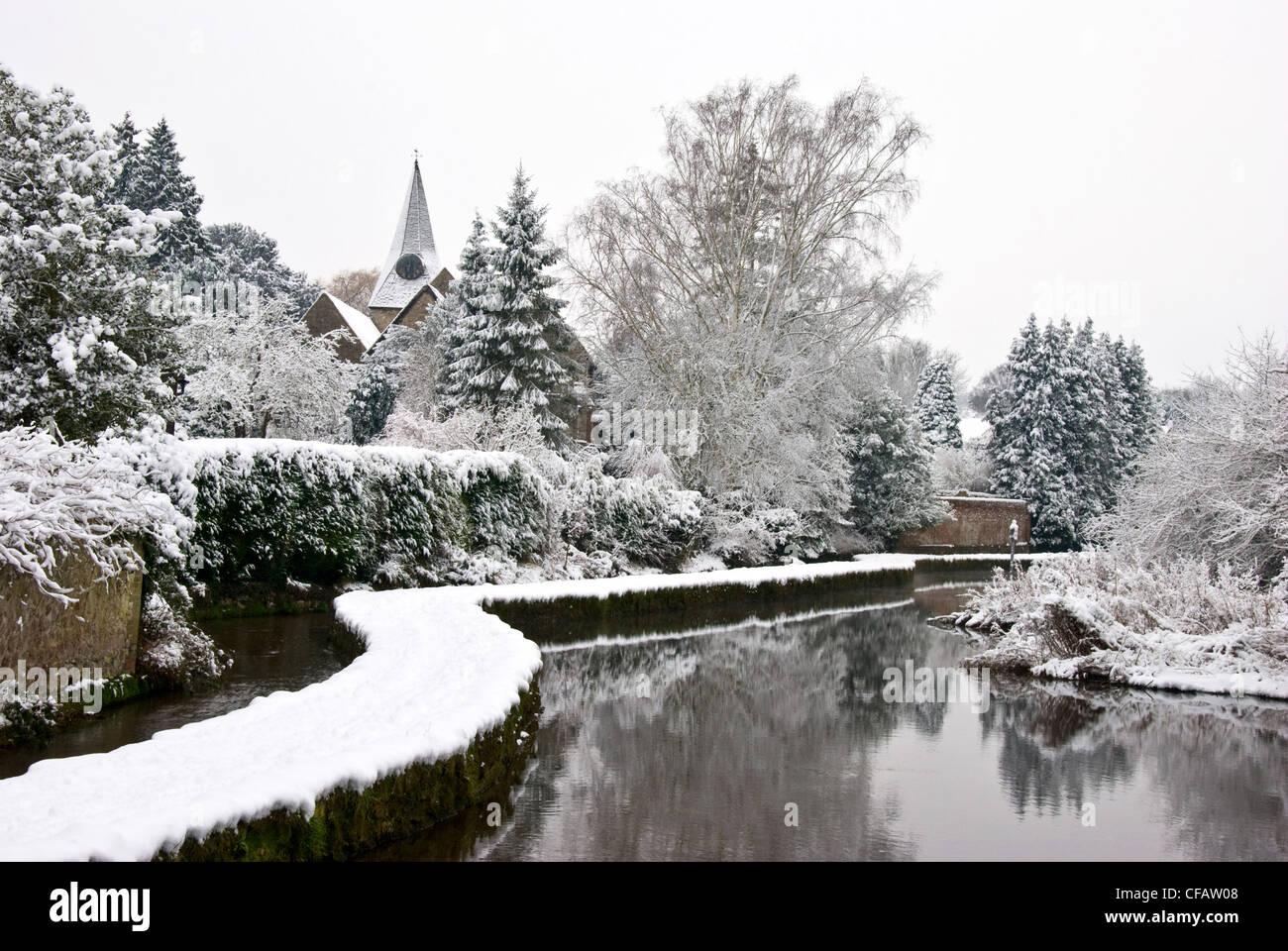 A winter scene Stock Photo - Alamy