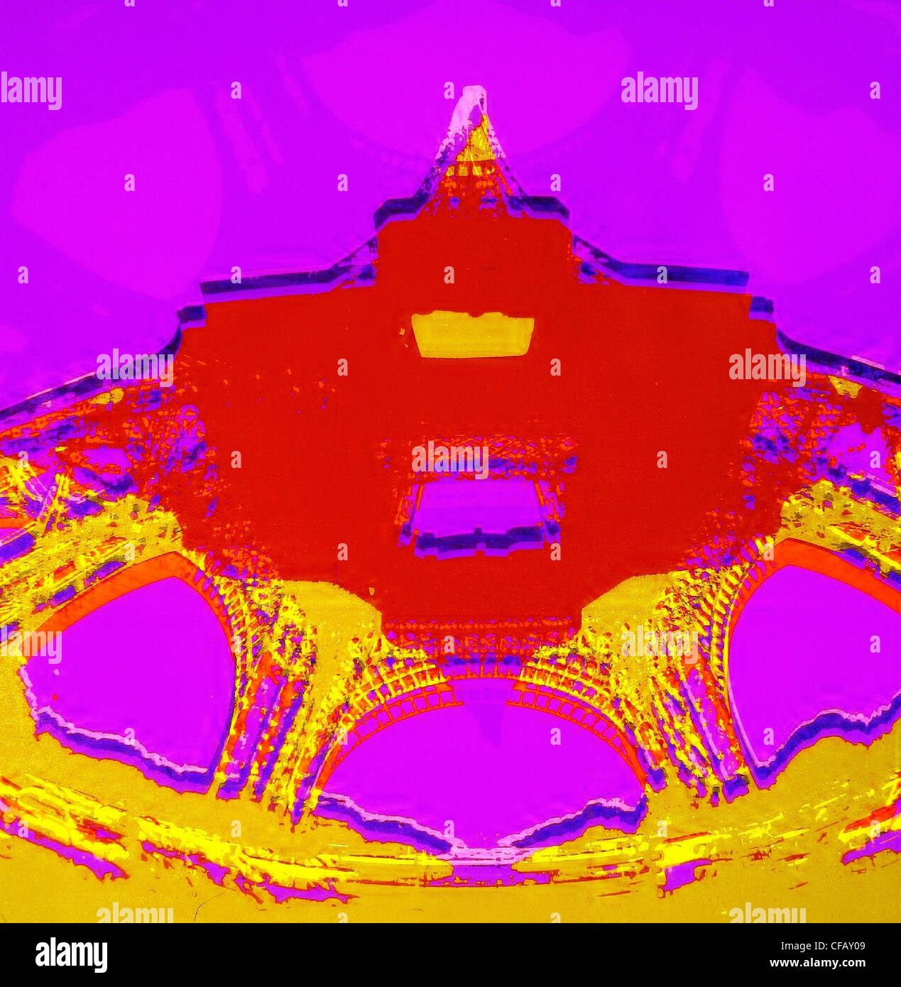 Paris, Eiffel Tower, concepts, symbol, traveling, France, red, yellow ...