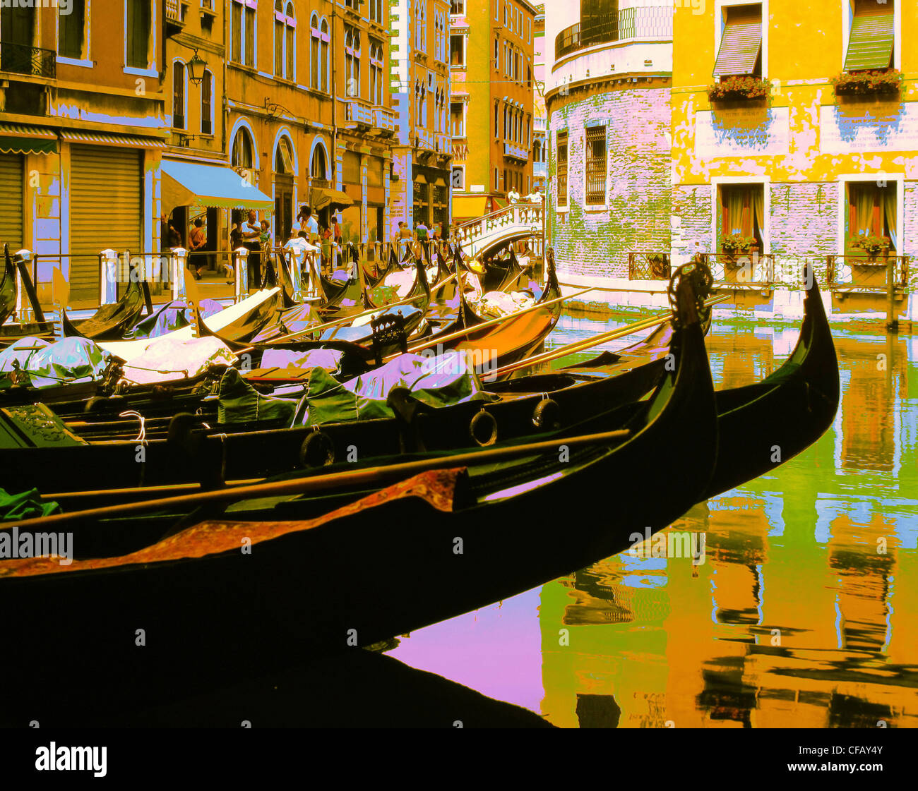 Gondolas reflection hi-res stock photography and images - Alamy
