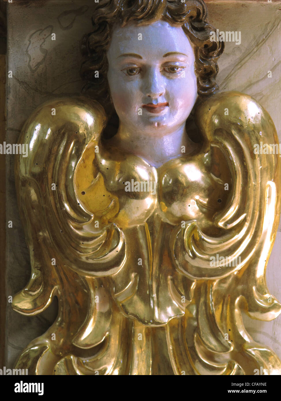 Angel, woman, church, religion, gold, Germany, symbol, concepts Stock ...