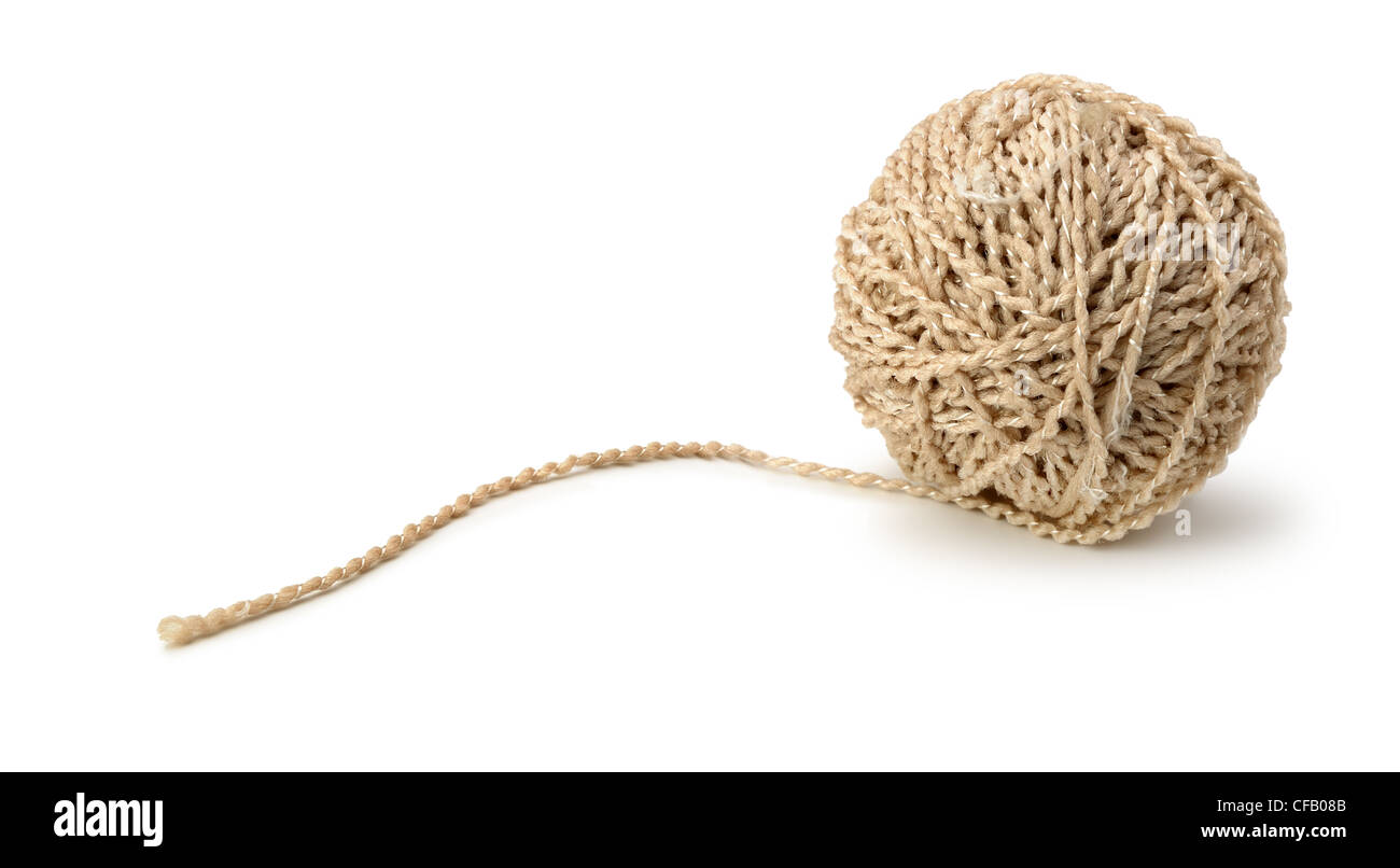 Ball of threads. It is isolated on a white background Stock Photo - Alamy
