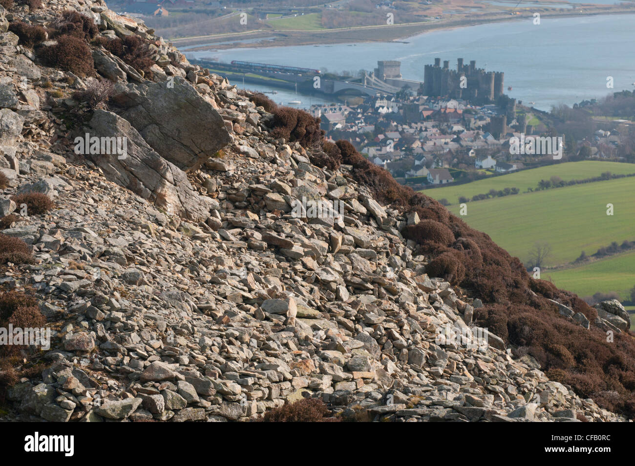 Conwy castle aerial High Resolution Stock Photography and Images - Alamy