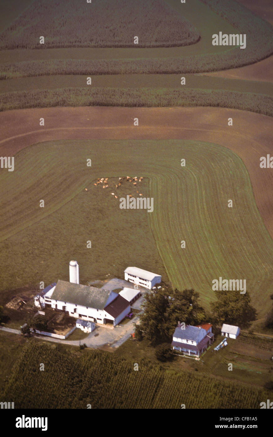 Aerial views Lancaster county farms Stock Photo - Alamy