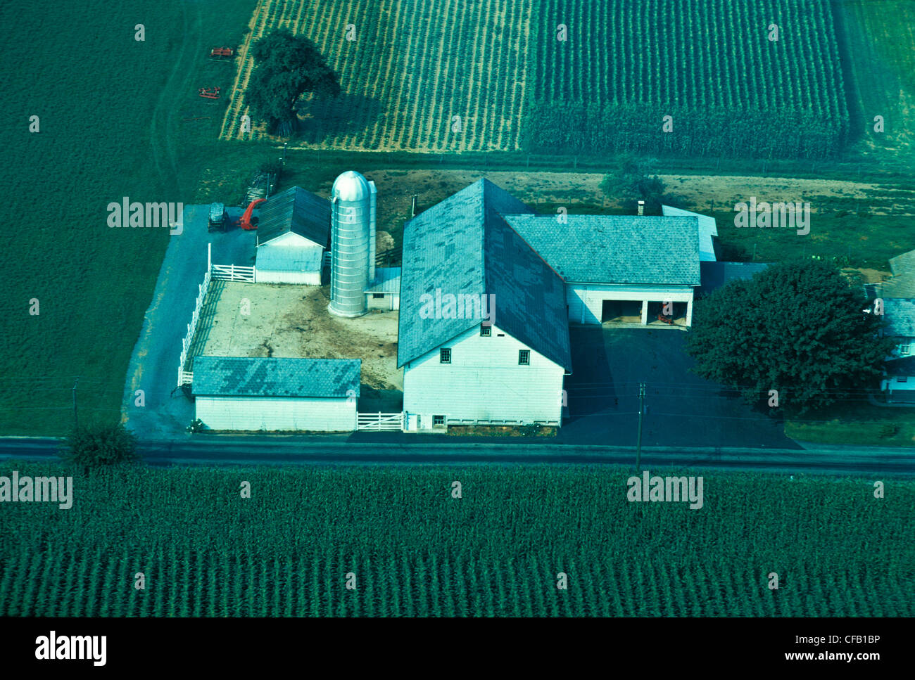 Aerial views Lancaster county farms Stock Photo - Alamy