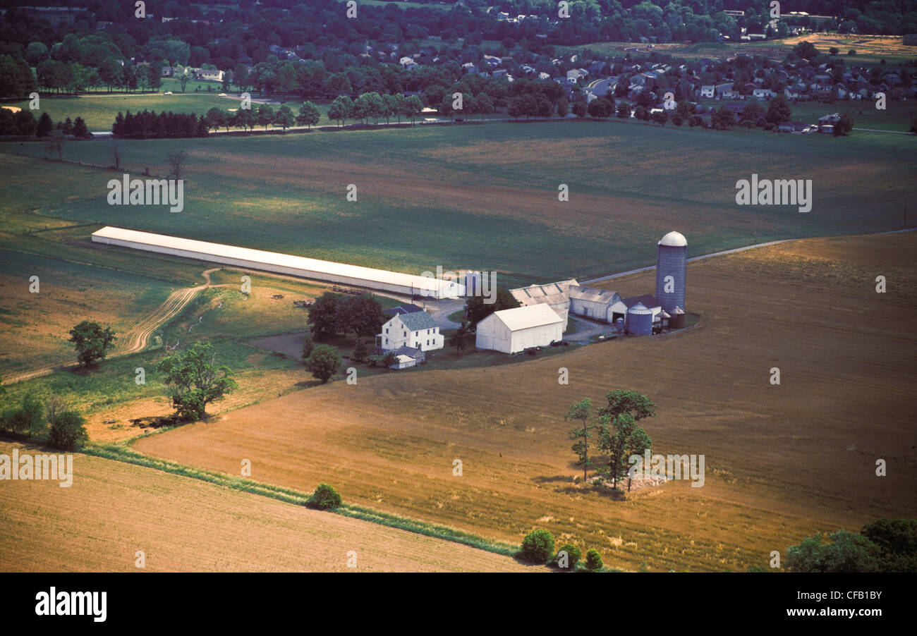 Aerial views Lancaster county farms Stock Photo - Alamy