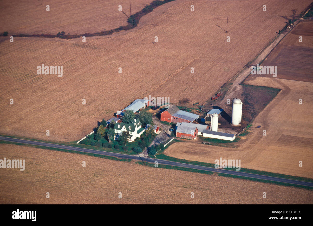 Aerial views Lancaster county farms Stock Photo - Alamy