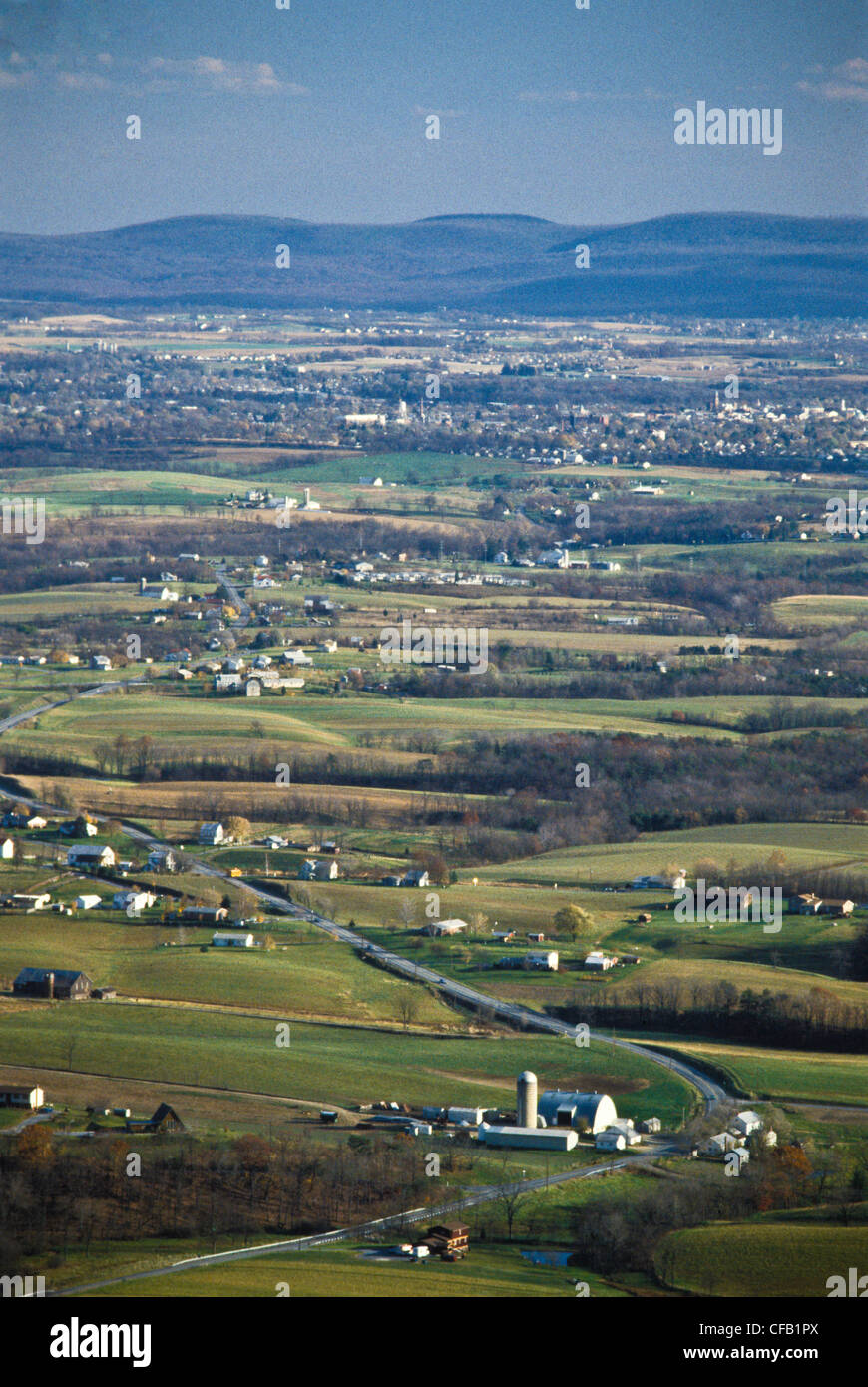 Aerial views Lancaster county farms Stock Photo - Alamy