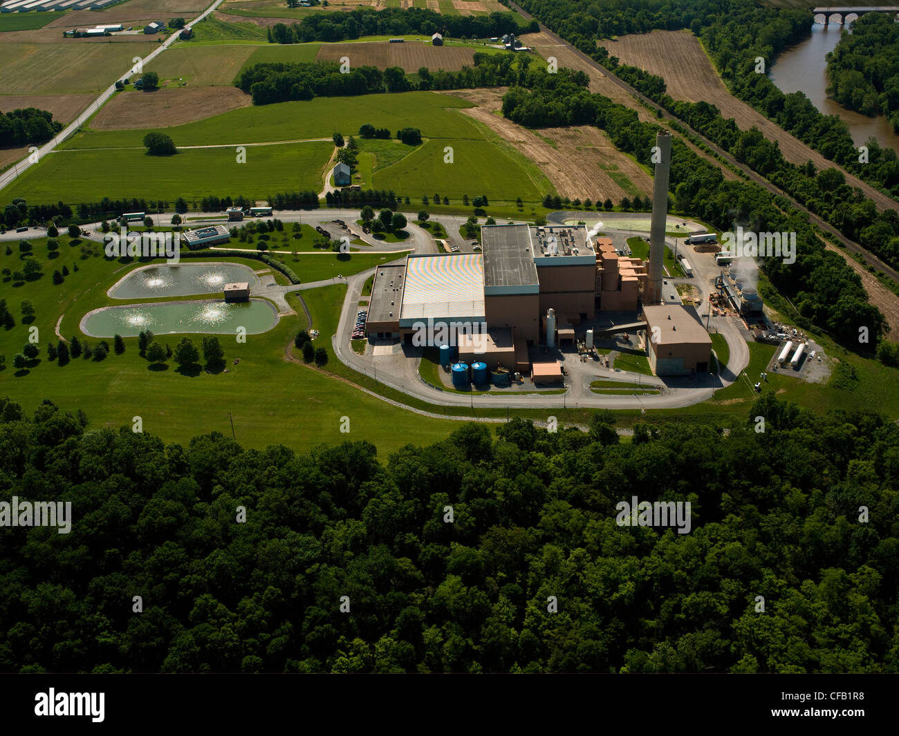 Solid waste recycling plant Stock Photo - Alamy