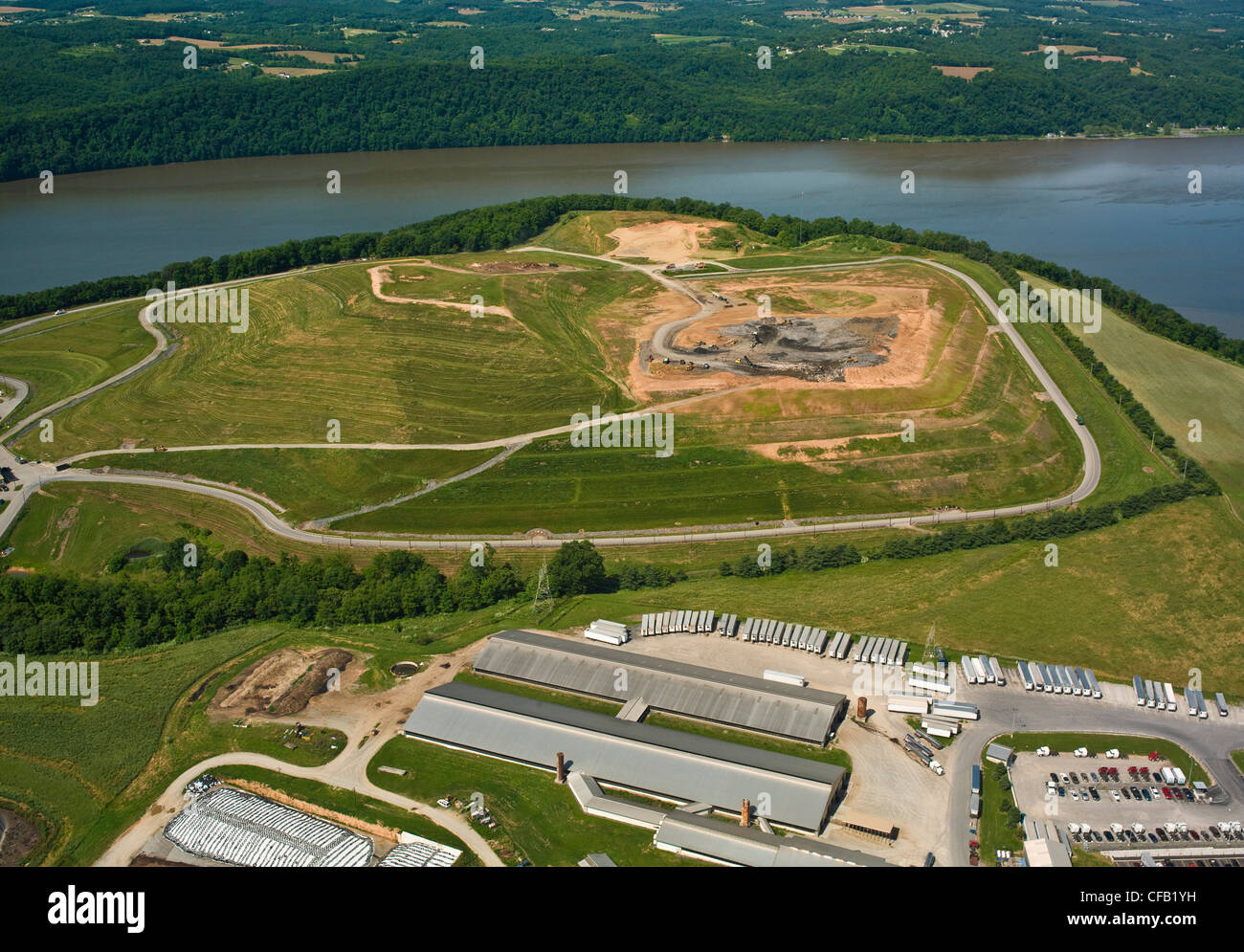Solid waste recycling plant Stock Photo - Alamy
