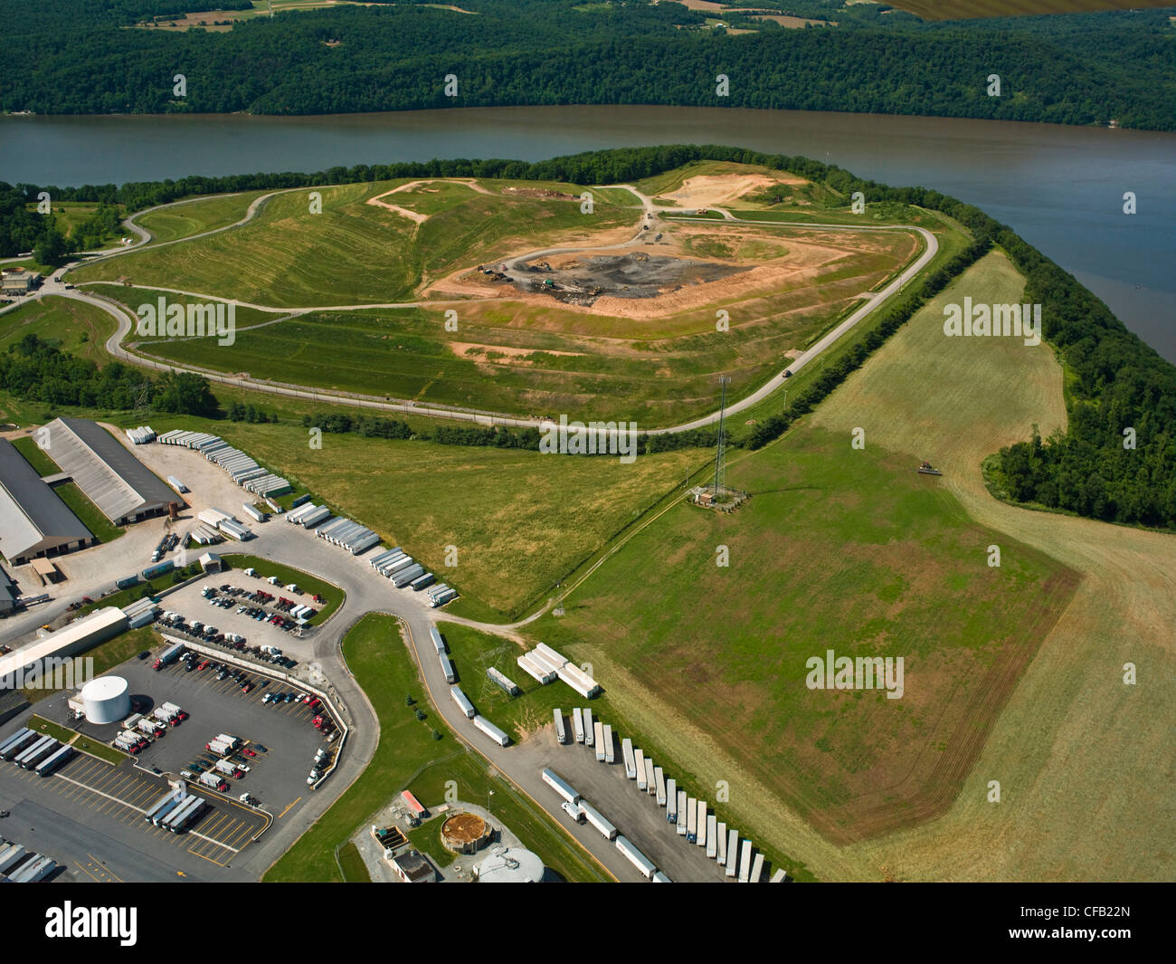 Solid waste recycling plant Stock Photo - Alamy