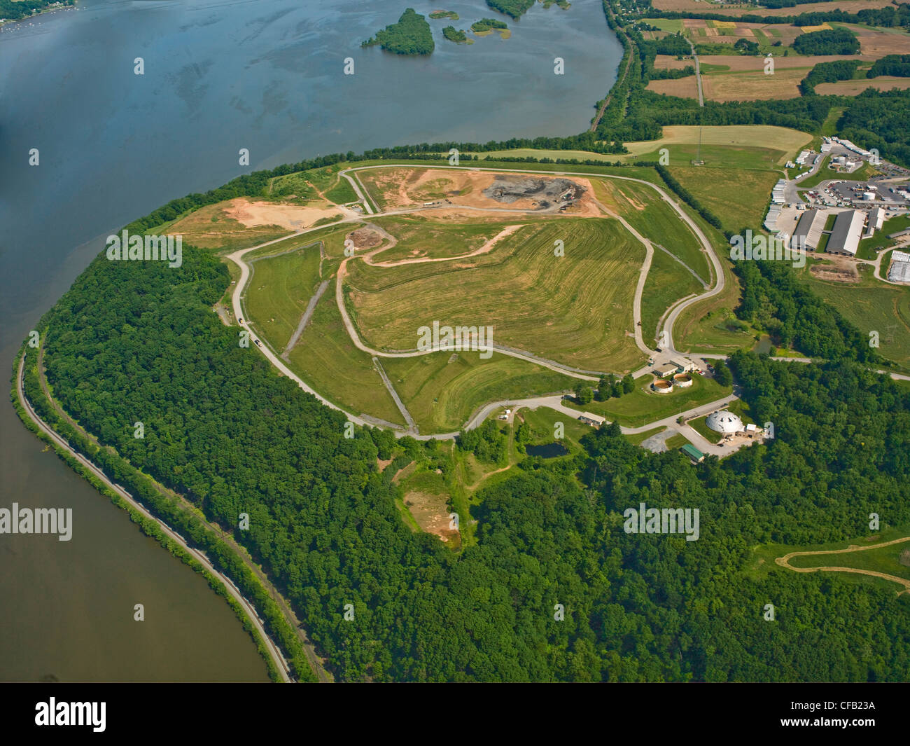 Solid waste recycling plant Stock Photo - Alamy