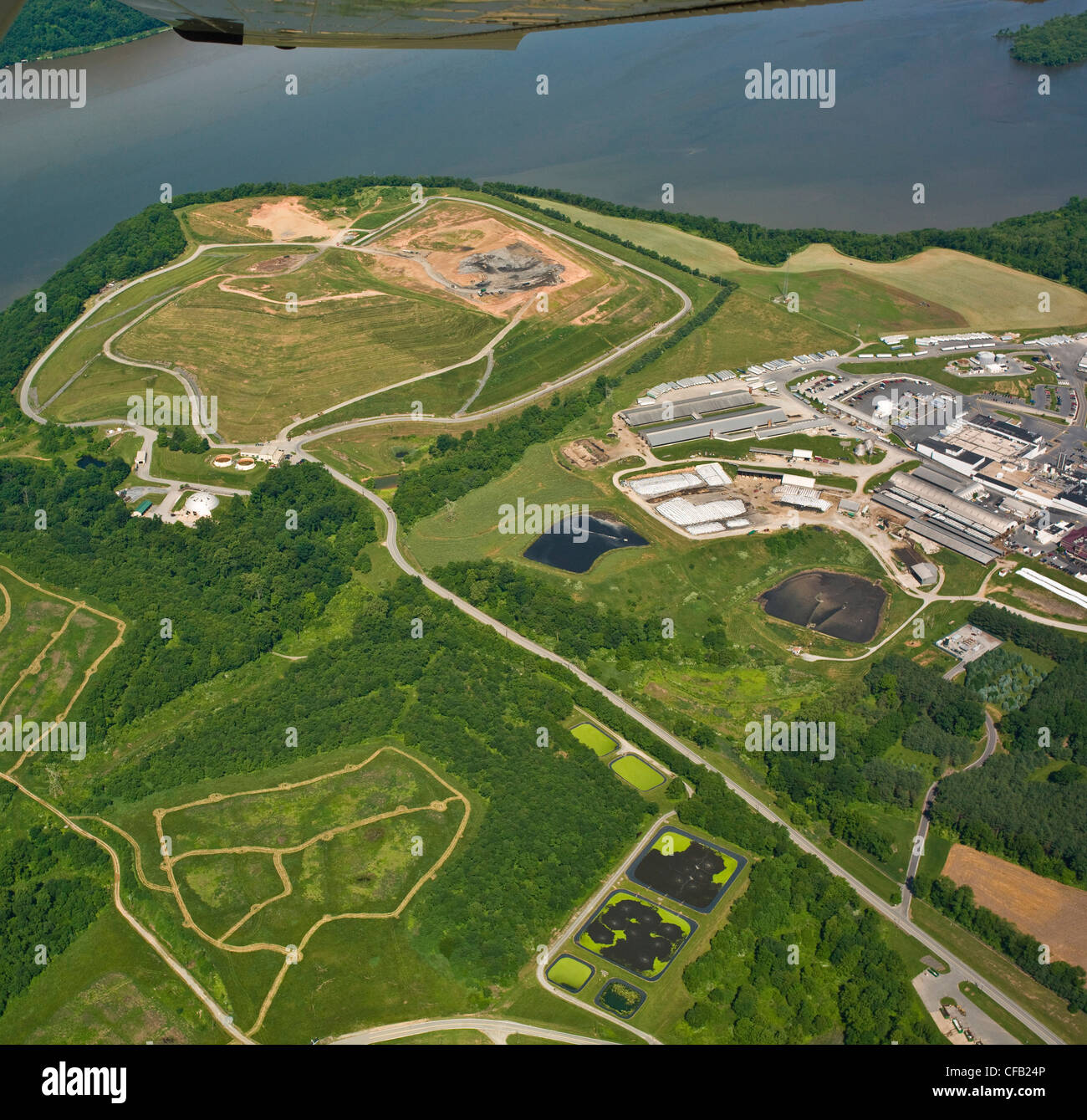 Solid waste recycling plant Stock Photo - Alamy