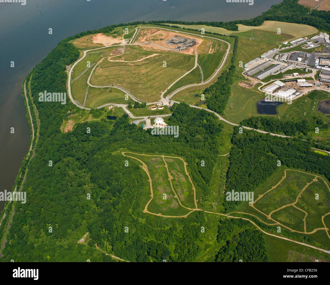 Solid waste recycling plant Stock Photo - Alamy
