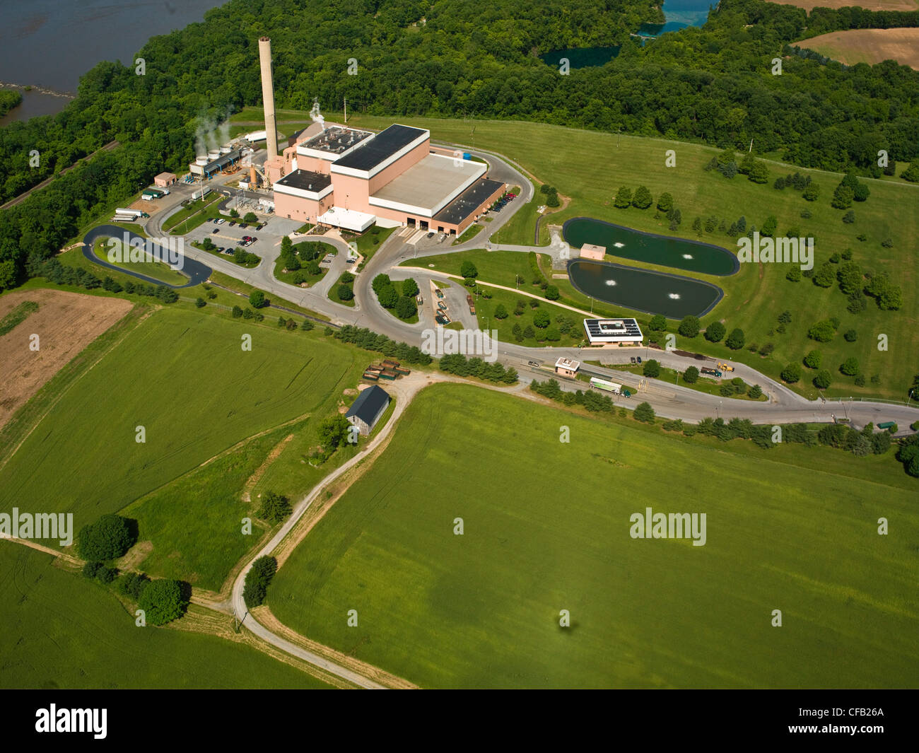 Solid waste recycling plant Stock Photo - Alamy