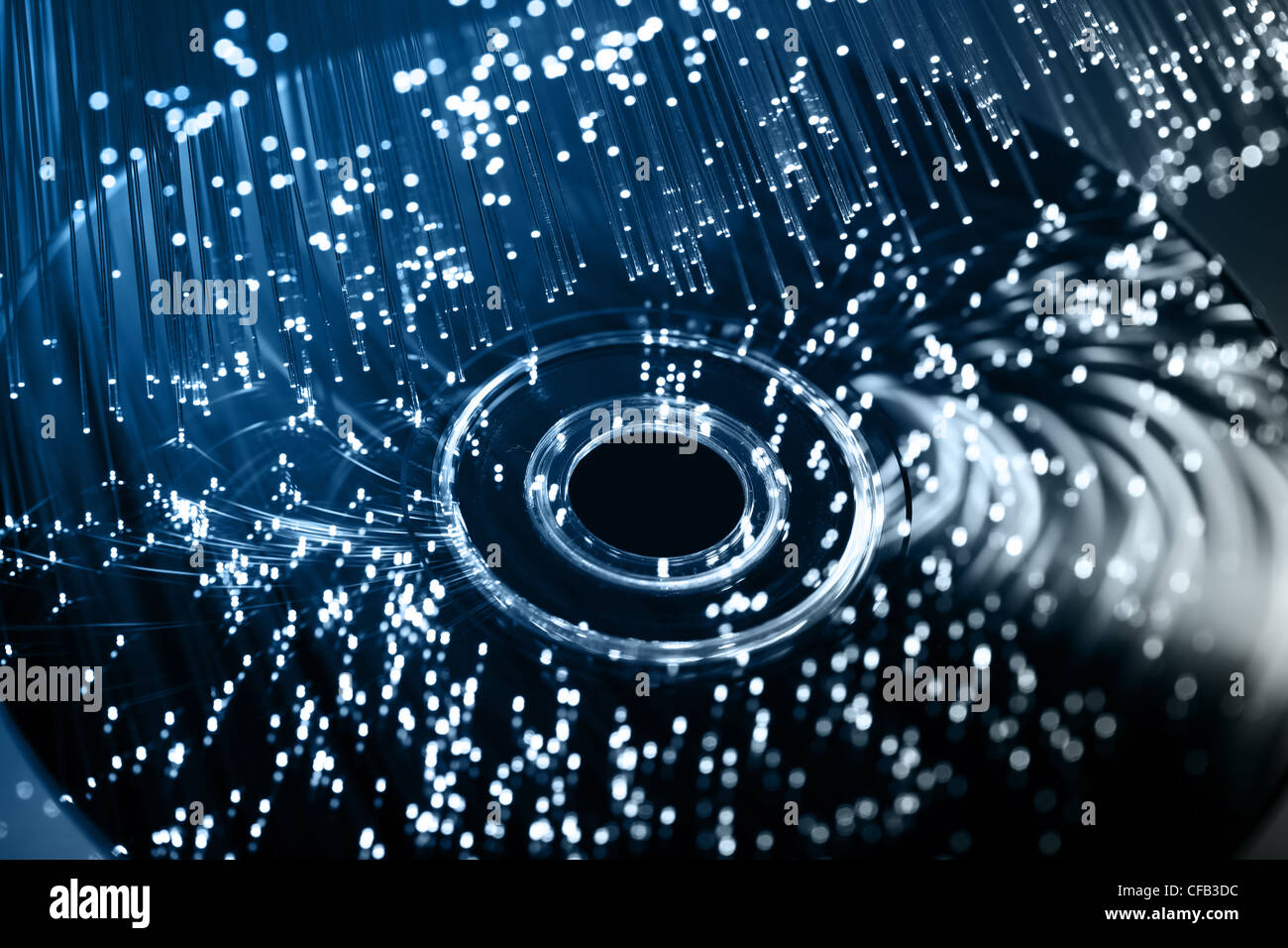 Fiber optics background with lots of light spots Stock Photo - Alamy