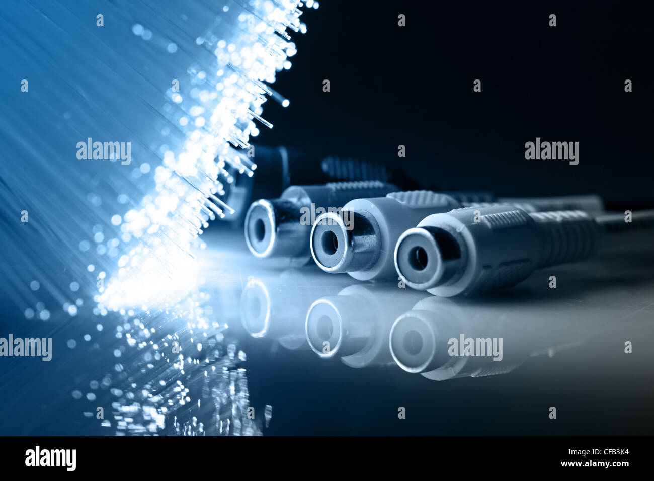 Fiber optics background with lots of light spots Stock Photo - Alamy