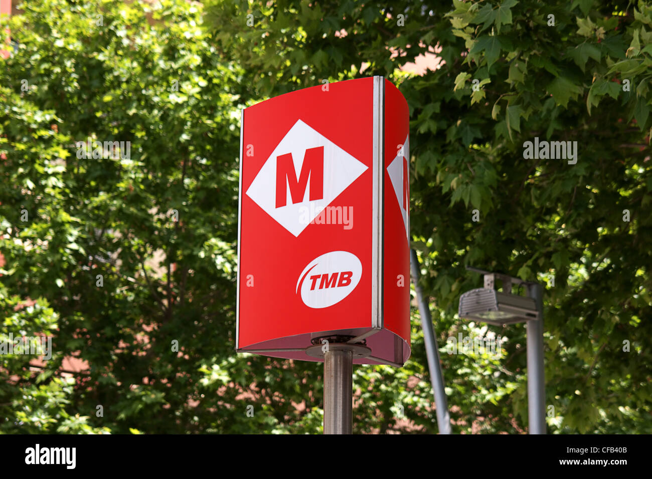 Barcelona TMB Metro sign Stock Photo - Alamy