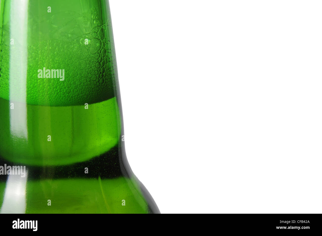 Beer bottle neck closeup with clipping path Stock Photo - Alamy