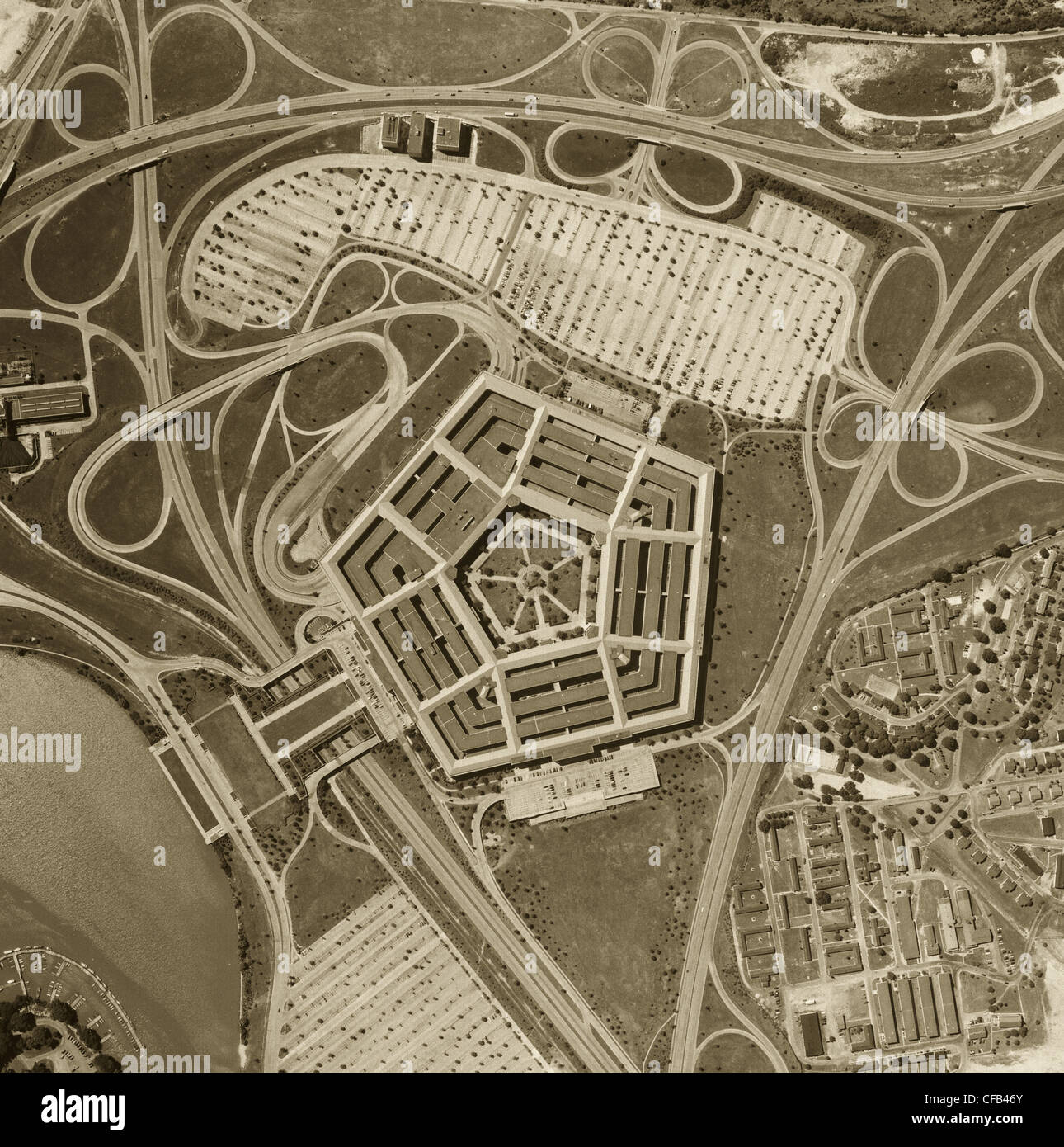 historical aerial photograph Pentagon, Arlington Virginia 1951 ...
