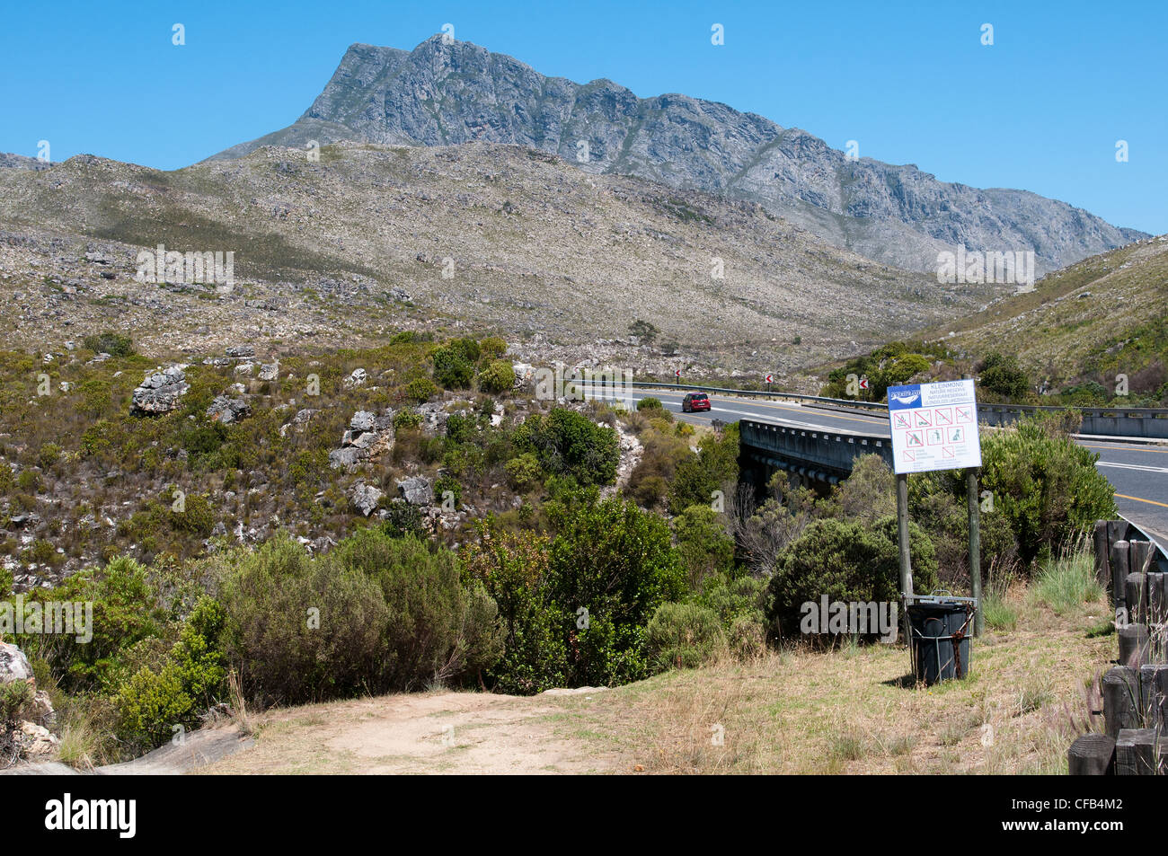 Bridge over the Palmiet River and the Elephant Rock Mountain near ...