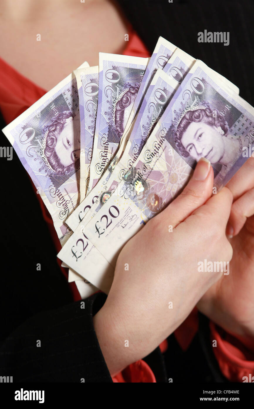 Twenty pound notes and bundle hi-res stock photography and images - Alamy