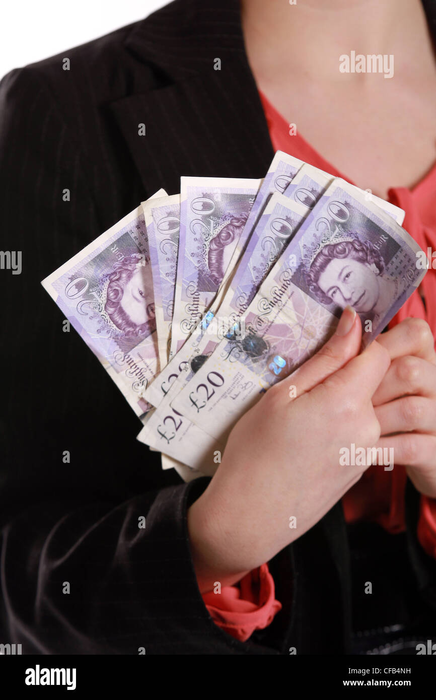 Twenty pound notes and bundle hi-res stock photography and images - Alamy